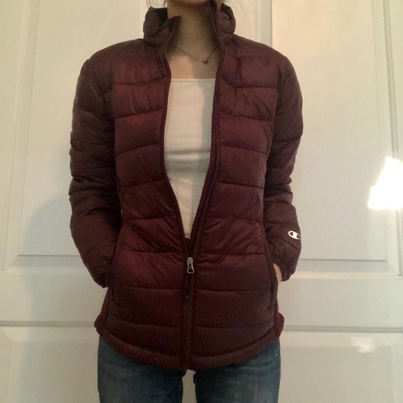 Champion | Jackets & Coats | Burgundy Puffer Jacket | Poshmark